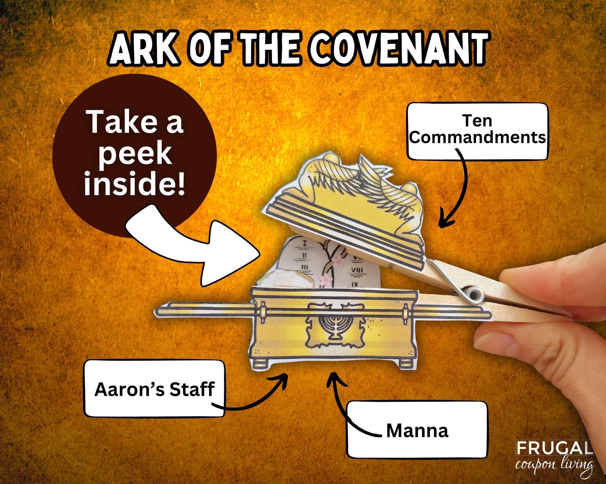 Ark of the Covenant Craft for Kids, DIY Interactive Bible Craft Inside ...