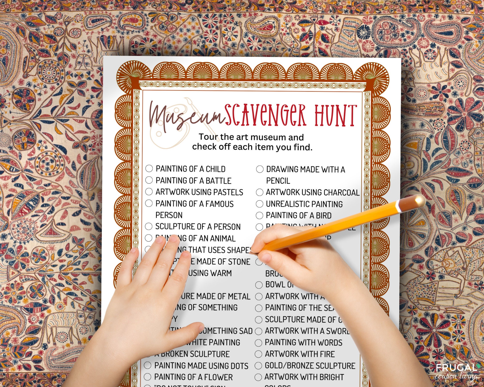 Museum Scavenger Hunt Printable Fun Art Museum Scavenger - Etsy