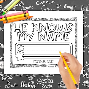 He Knows My Name Bible Verse Coloring Page, I Have Called You by Name ...
