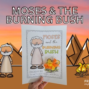 Moses and the Burning Bush Craft Printable & Coloring Page | Exodus 3 ...