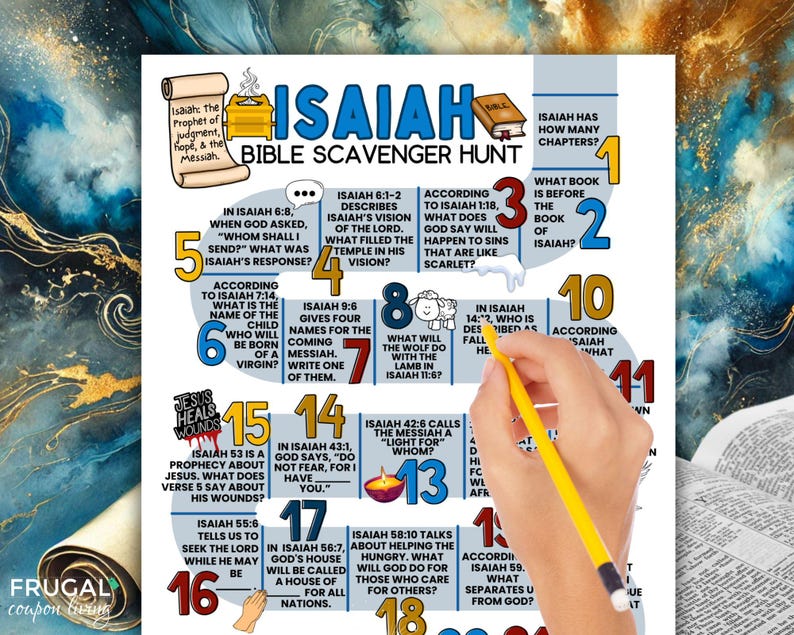 Isaiah Bible Scavenger Hunt, Isaiah the Prophet Activity, Major ...