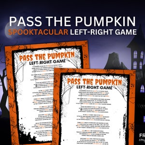 Pass the Pumpkin Game for Halloween Party | Left Right Pass the Parcel ...