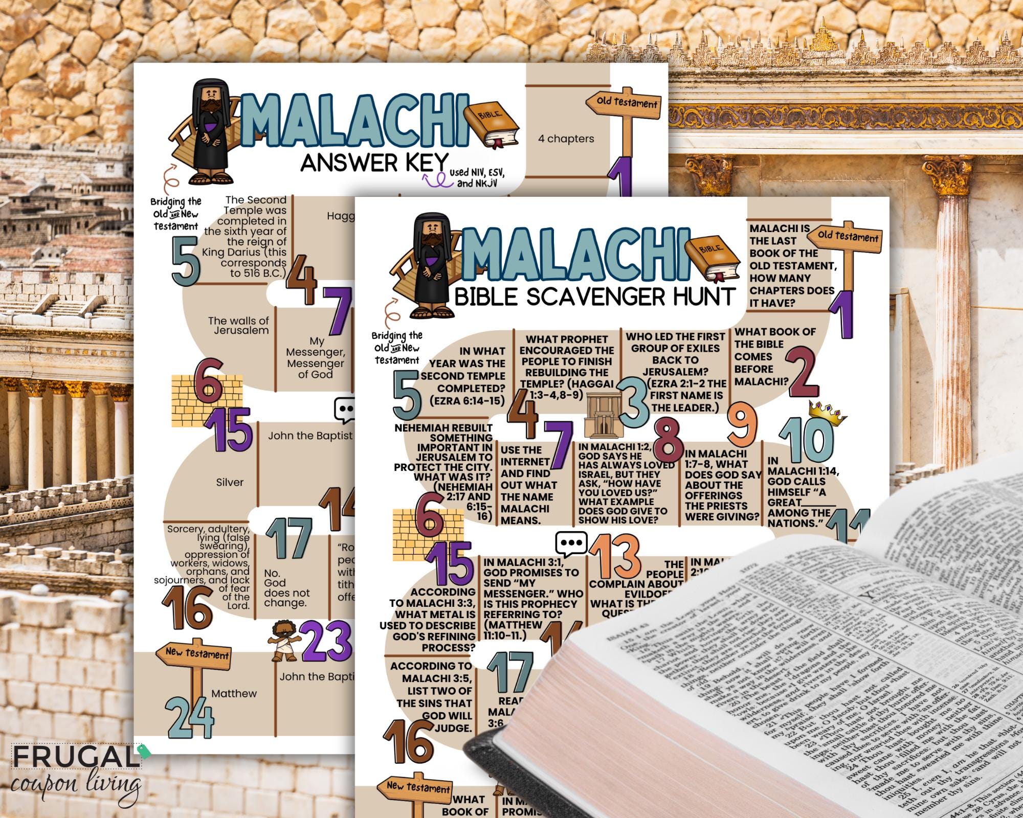 The Book of Malachi Activity, Printable Malachi Bible Scavenger Hunt ...