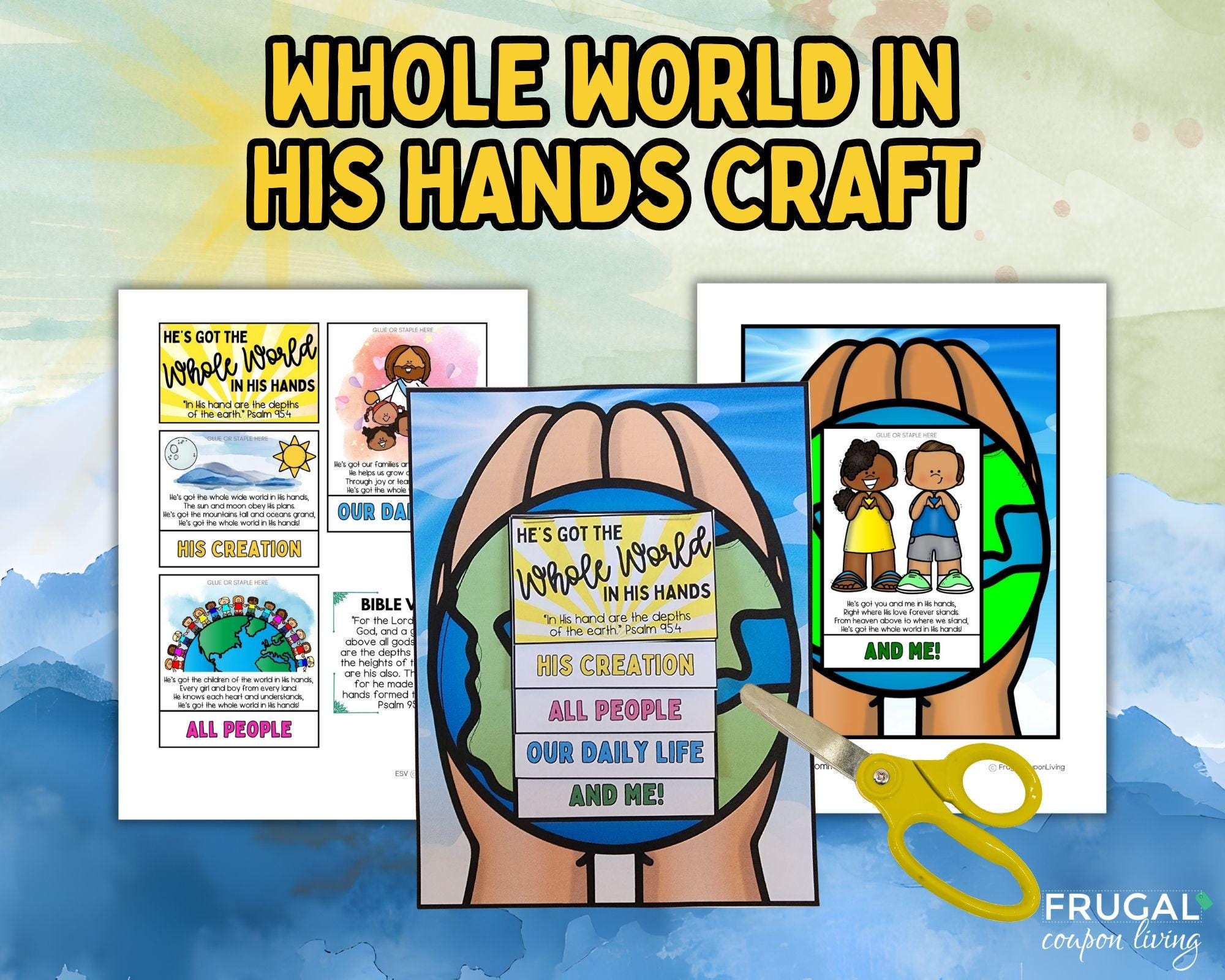 Whole World in His Hands Flipbook Craft Printable, God's Creation ...