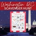 Washington D.C. Scavenger Hunt All Things Washington Printable ...