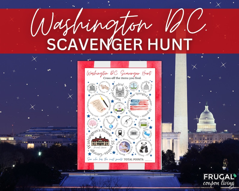Washington D.C. Scavenger Hunt All Things Washington - Etsy