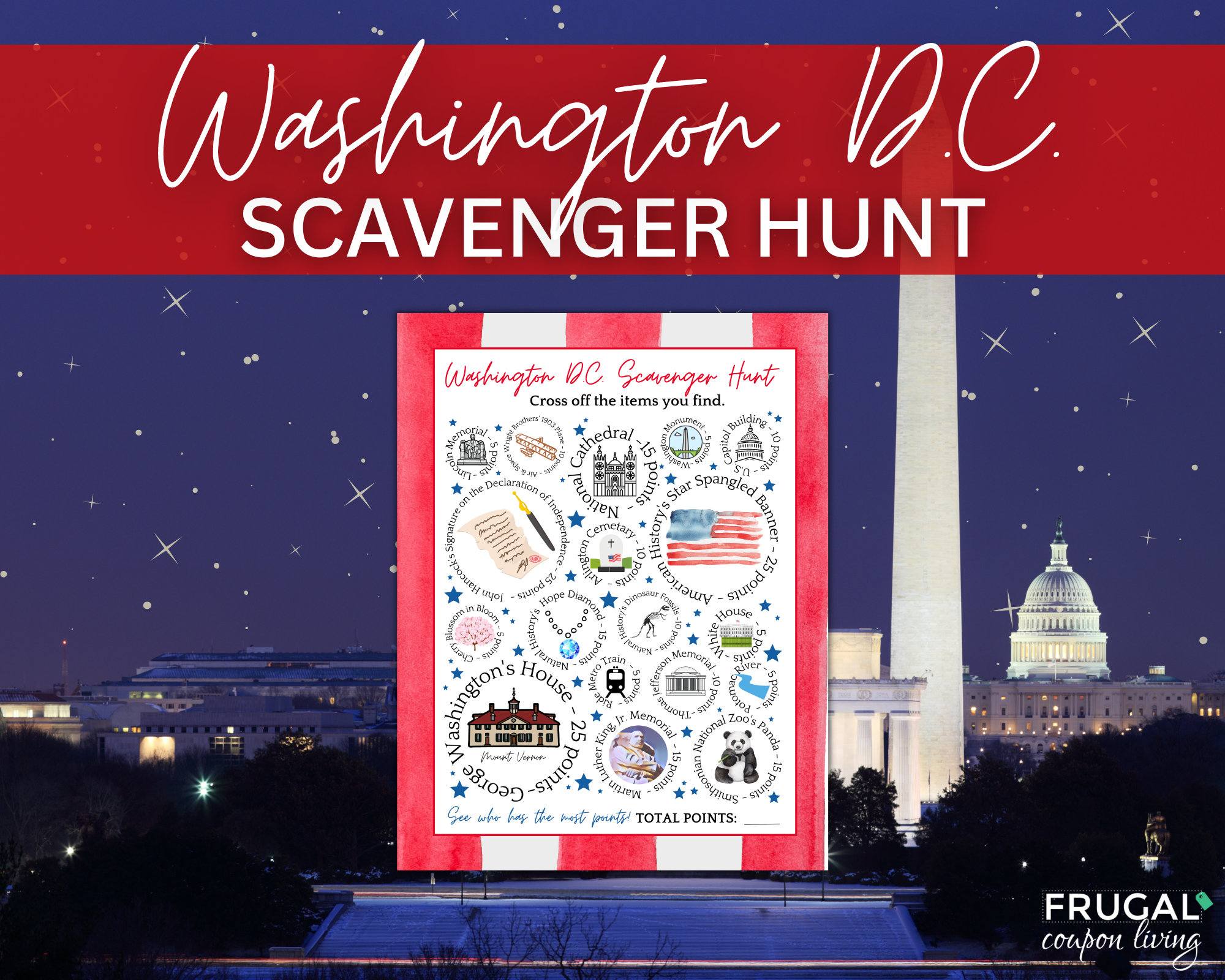 Washington D.C. Scavenger Hunt All Things Washington - Etsy
