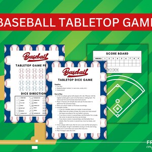 Baseball Games Printables | Dice Baseball Game, Baseball Trivia Game ...