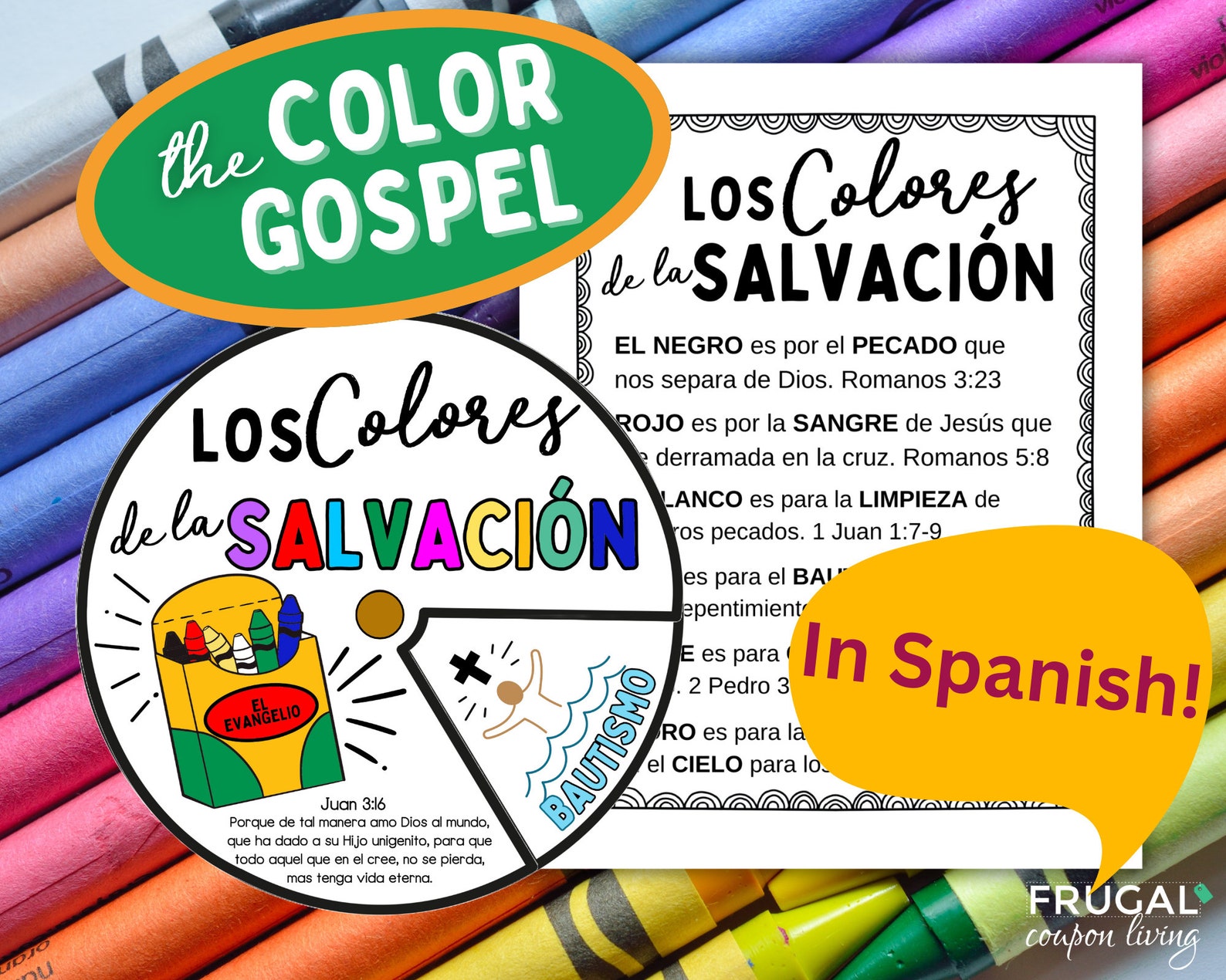 Gospel of Salvation Coloring Wheel Spanish, the Color Gospel Wheel ...