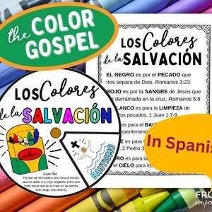 Gospel of Salvation Coloring Wheel Spanish, the Color Gospel Wheel ...