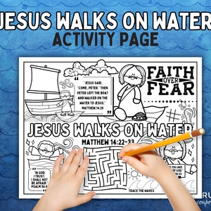 Jesus Walks on Water Bible Story Bundle, Matthew 14:22-33 Stories of ...