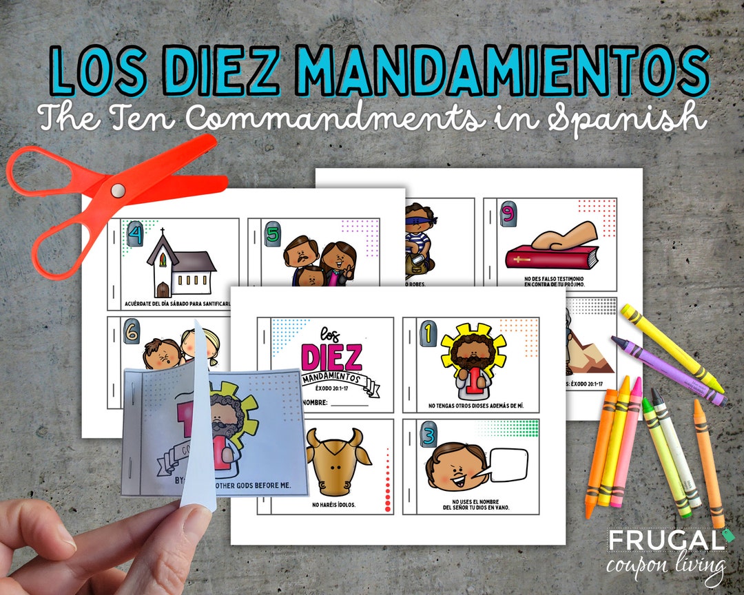 Los Diez Mandamientos Book Flipbook Printable, Old Testament Bible En ...