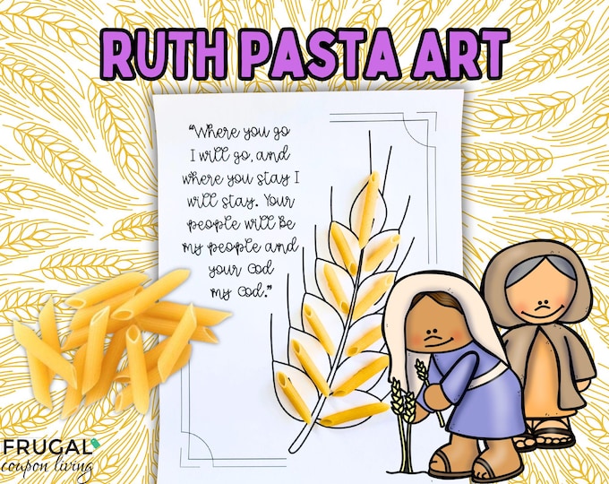 Ruth Pasta Art, Old Testament Ruth Craft for Kids, Book of Ruth ...