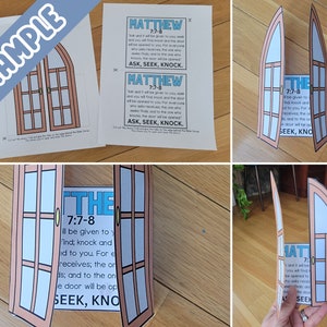 Ask Seek Knock Craft for Kids, Sermon on the Mount Sunday School Set of ...