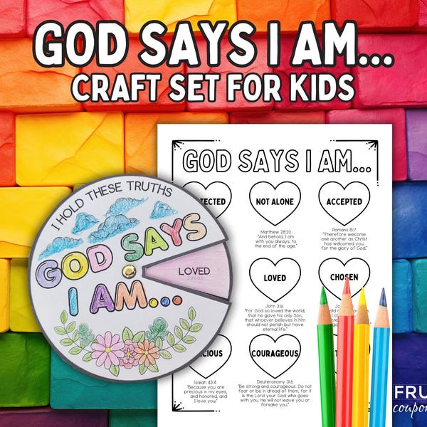 PRAYER FRIES Bible Paper Craft Activity Kit for Kids. Sunday School ...