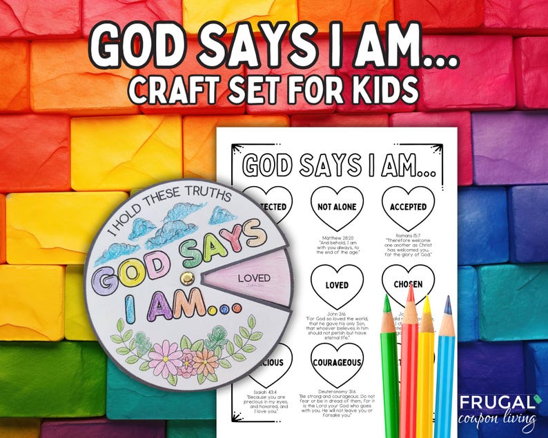 Identity in Christ Coloring Wheel for Kids, Teaching Biblical Truths ...