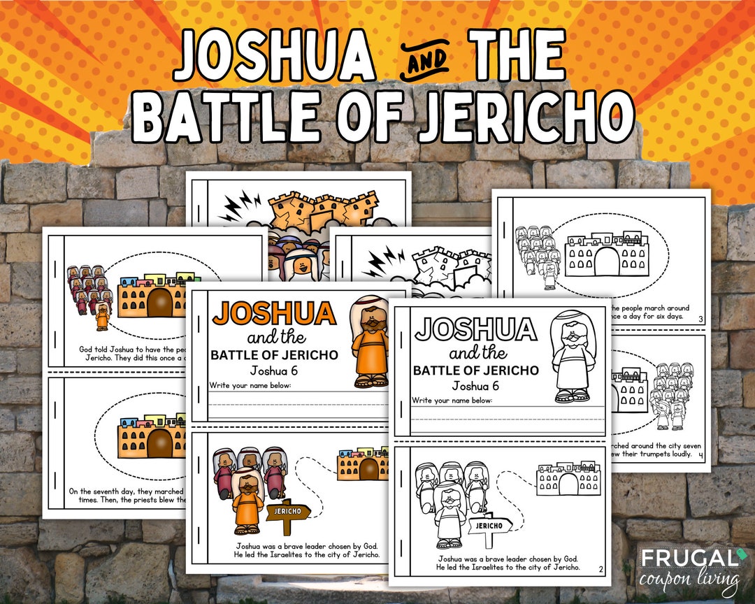 Joshua and the Battle of Jericho Mini Book, Printable Story of Joshua ...