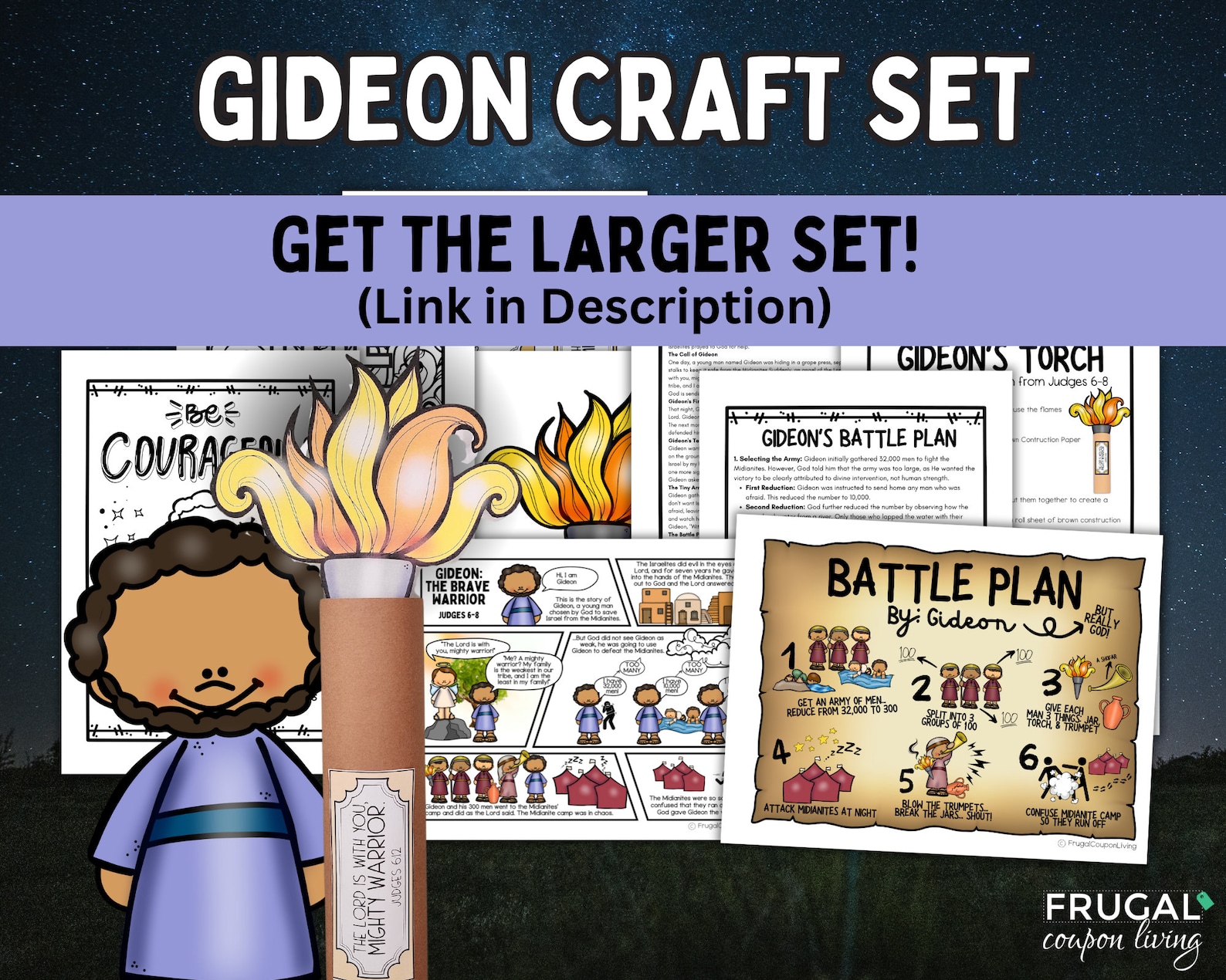 Gideon Torch Craft for Kids, DIY Paper Torch Gideon's Army of 300, 3-D ...