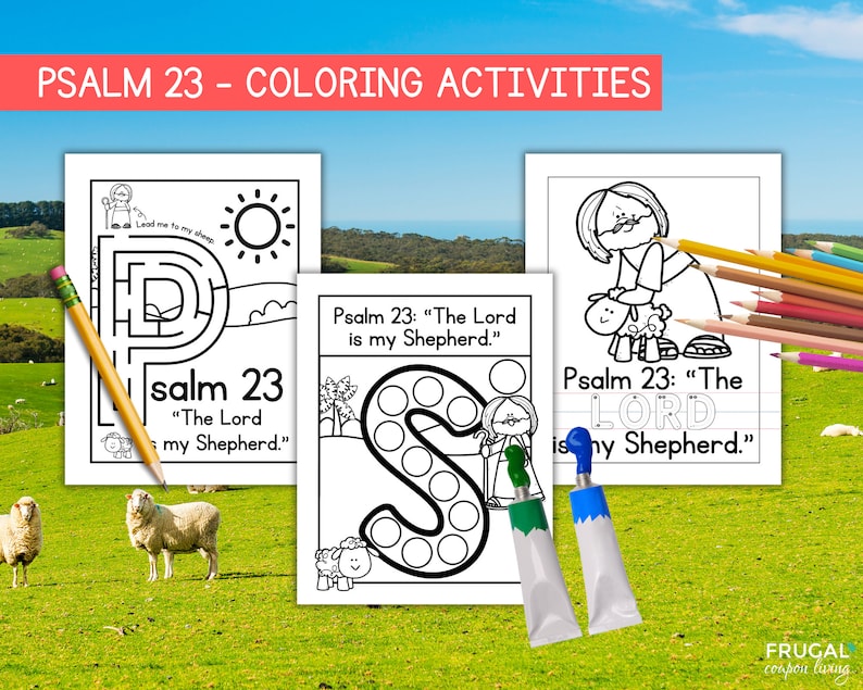 Psalm 23 Printable Craft for Kids | the Lord is My Shepherd Sunday ...