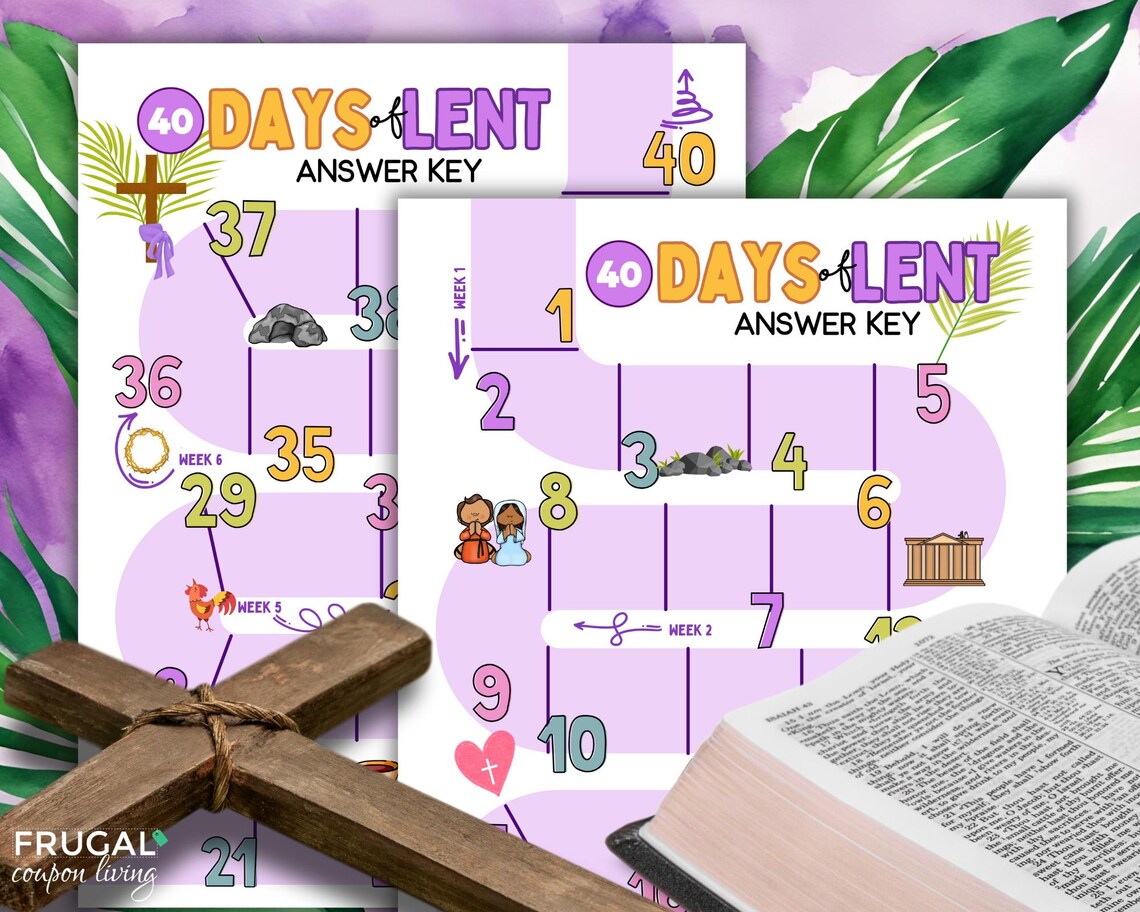40 Days of Lent Bible Scavenger Hunt Printable, Journey to the Cross ...