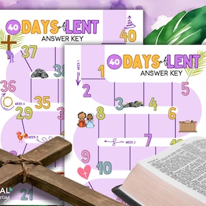 40 Days of Lent Bible Scavenger Hunt Printable, Journey to the Cross ...