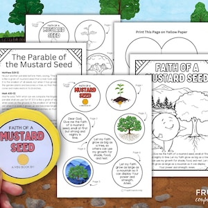 Faith of a Mustard Seed Craft for Kids, Mustard Seed Faith Flipbook ...
