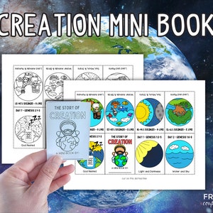 Days of Creation Bible Craft Printable, Genesis 1-2:3 Creation Booklet ...