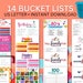 Bucket List Printable Set 2023 Year-round Fun Family Activities 14 ...