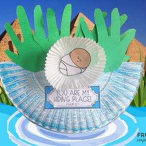 Baby Moses Bible Craft for Kids, Exodus 2 & Psalm 32:7 "you Are My ...