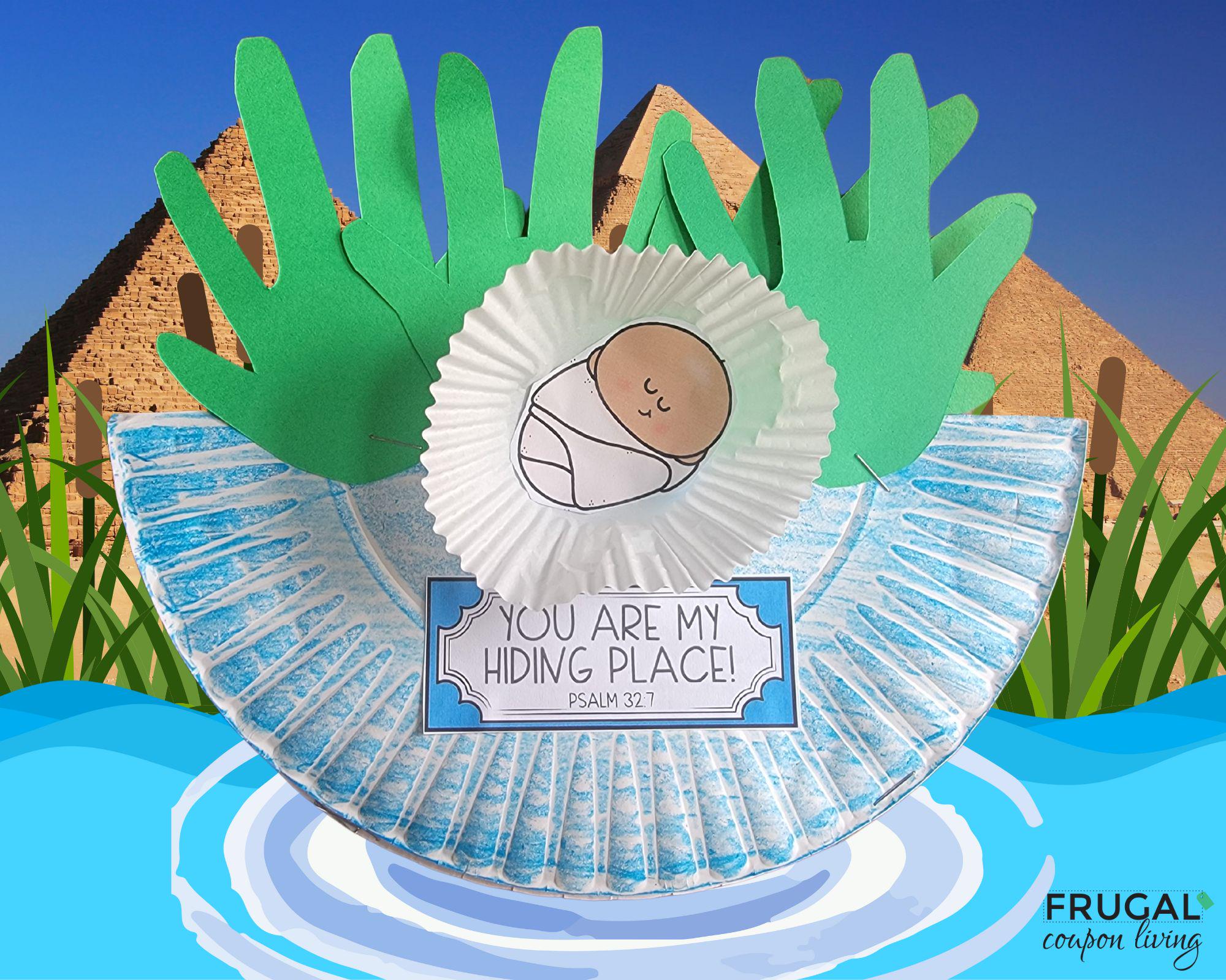 Baby Moses Bible Craft for Kids, Exodus 2 & Psalm 32:7 "You are My ...