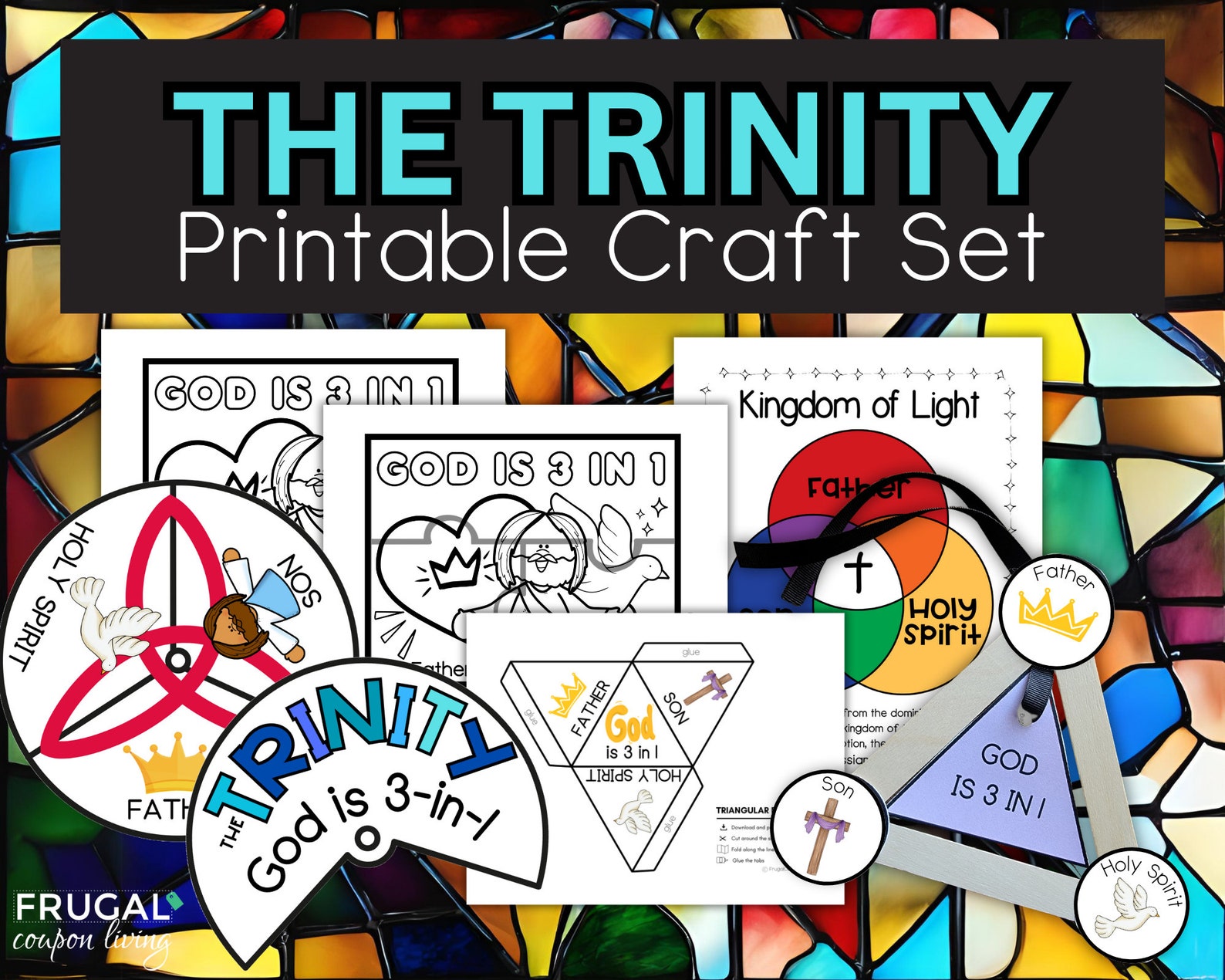 Holy Trinity Craft Set for Kids, God 3-in-1 Sunday School Printable ...