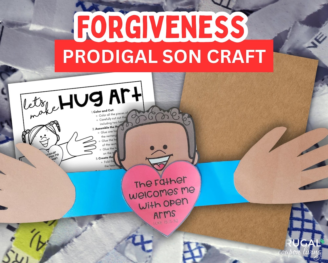 Forgiveness Craft for Kids - the Prodigal Son Hug Craft Printable Bible ...