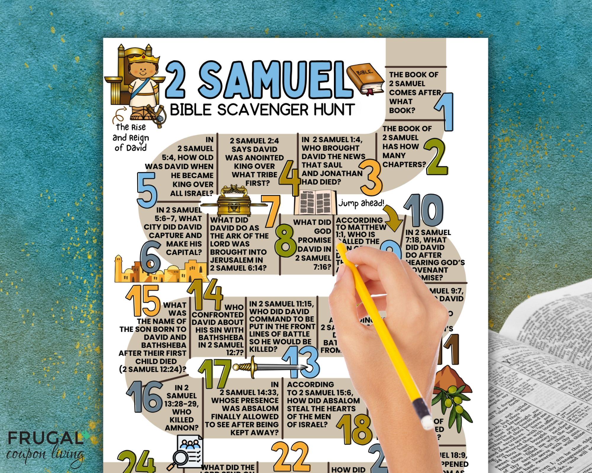 The Books of History Bible Scavenger Hunt, Old Testament Trivia: Joshua ...