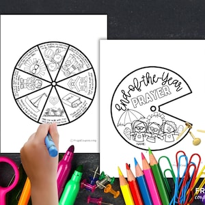 End-of-the-year Prayer Wheel Craft for Kids, Intentional Christian Last ...