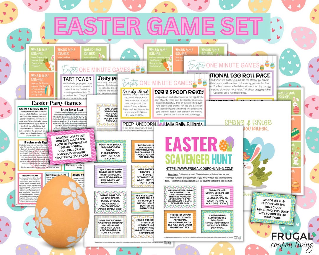 Printable Easter Game Bundle, Huge Easter Party Games Activity Pack ...