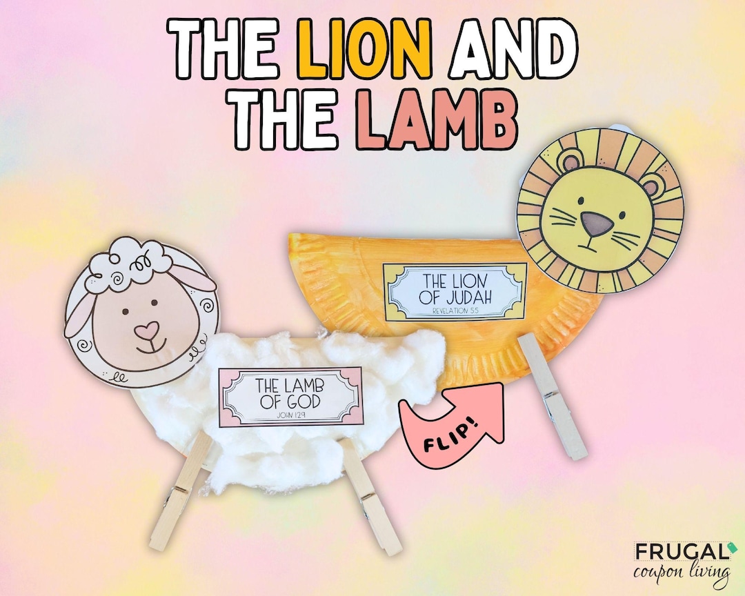 The Lion and the Lamb Craft for Kids, Jesus is the Lamb of God John 1: ...