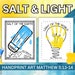 Salt and Light Craft for Kids Sunday School Handprint Art Printable ...