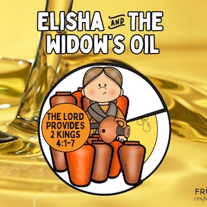 Elisha and the Widow's Oil Craft for Kids, 2 Kings 4:1-7 Coloring Wheel ...