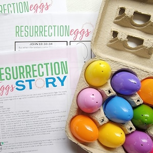 Resurrection Eggs Bible Verses Printable 12 Days of Easter Countdown ...