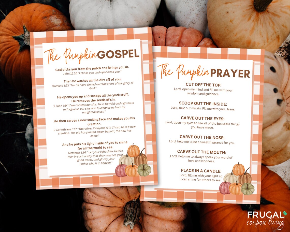 Pumpkin Gospel Printable & Pumpkin Prayer, Kids' Fall Activity for ...