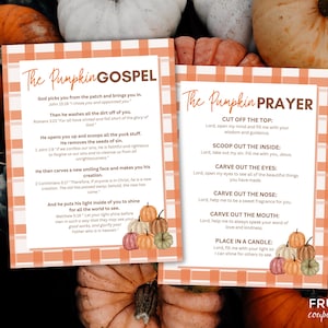 Pumpkin Gospel Printable & Pumpkin Prayer, Kids' Fall Activity for ...