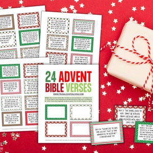 Advent Calendar for Kids Christmas Bible Verses Cards, 24 Easy-to-read ...