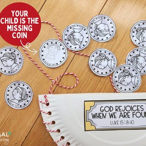 Parable of the Lost Coin Craft for Kids, Lost Silver Coin Parable of ...