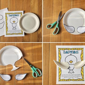 Dove Craft for Sunday School, Acts 2:38 Faith-based Baptism Craft for ...