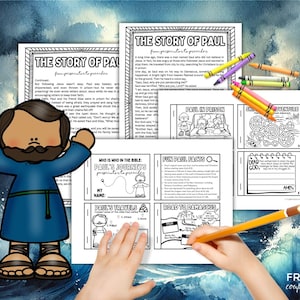 Paul the Apostle Mini Story Book Printable, Kids' Character of Paul in ...