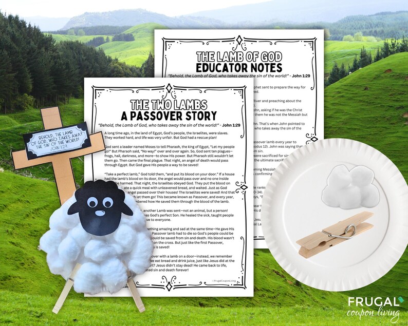 Lamb of God Cotton Ball Craft for Easter, John 1:29 Easter Lamb of God ...