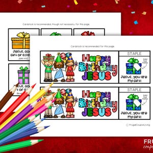 Happy Birthday Jesus Craft for Kids, Jesus is Our Gift Flip Book, Birth ...