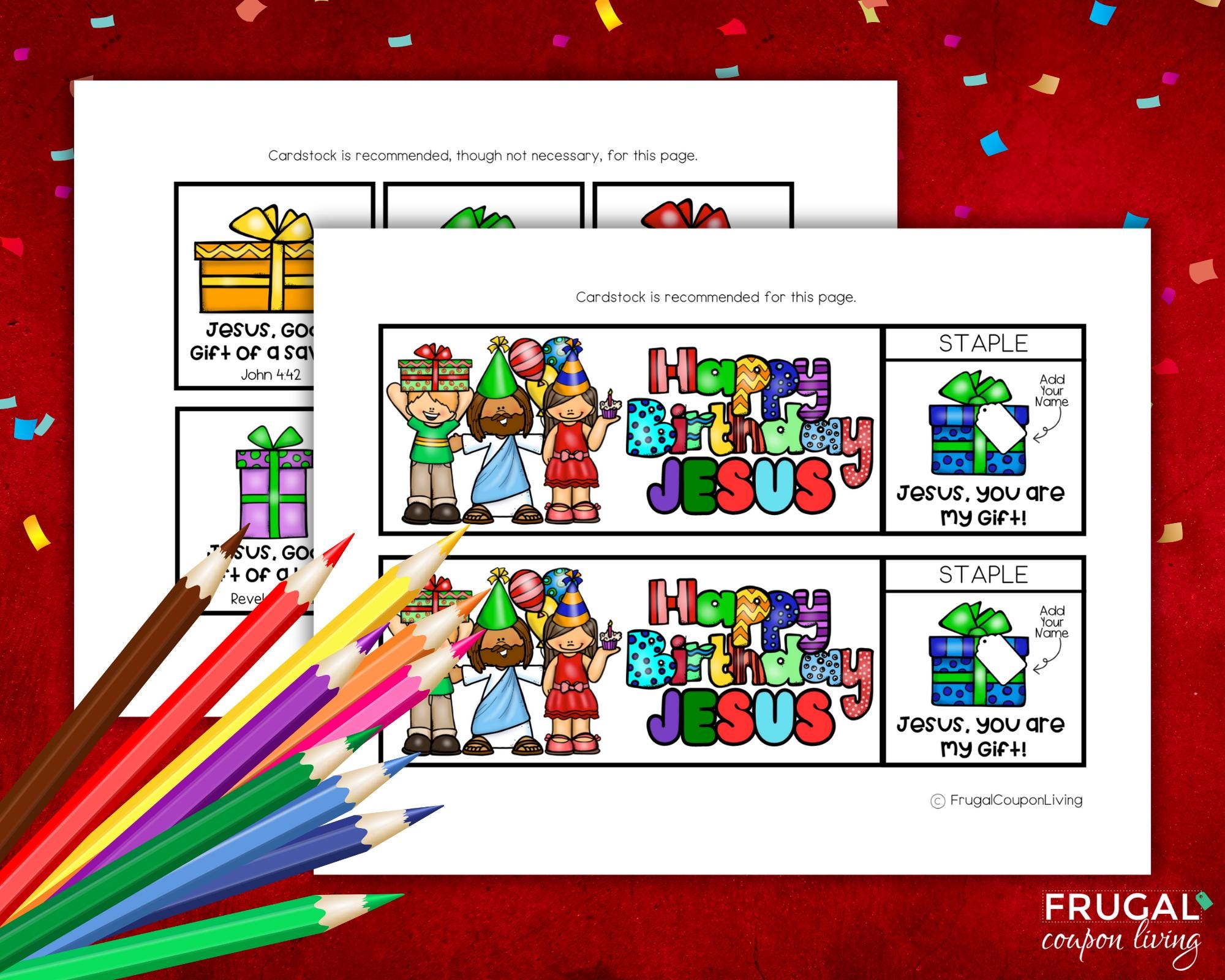 Happy Birthday Jesus Craft for Kids, Jesus is Our Gift Flip Book, Birth ...