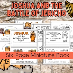 Joshua and the Battle of Jericho Craft Bundle for Kids, 10 Sunday ...
