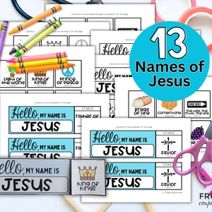 Names of Jesus & Attributes of God Name Tag, Hello My Name Is...creator ...